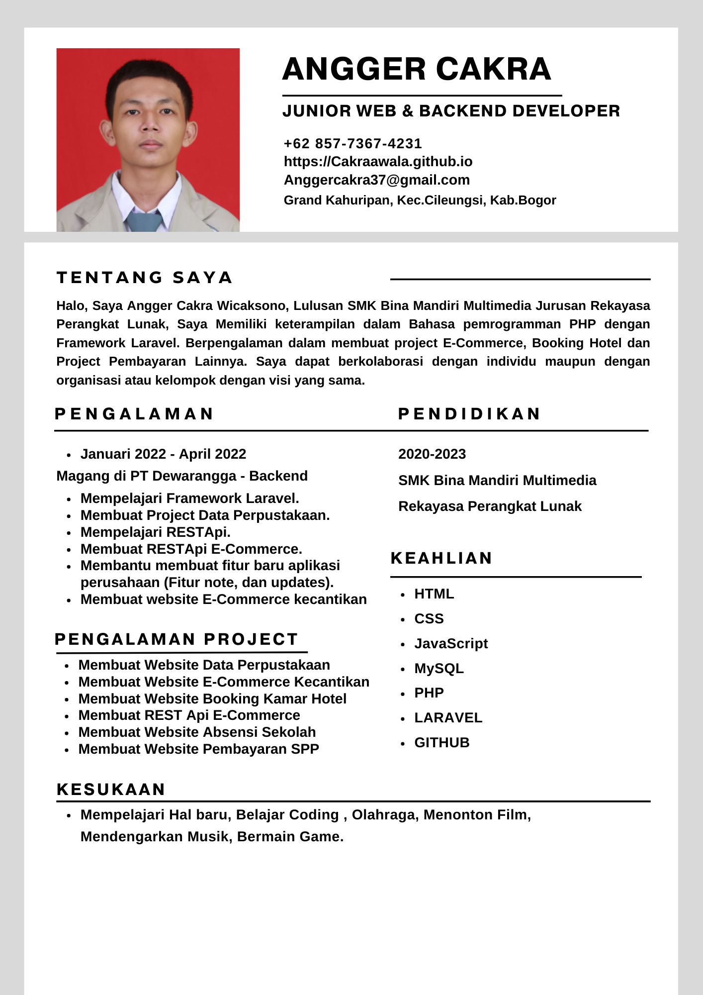 Portfolio | Angger Cakra